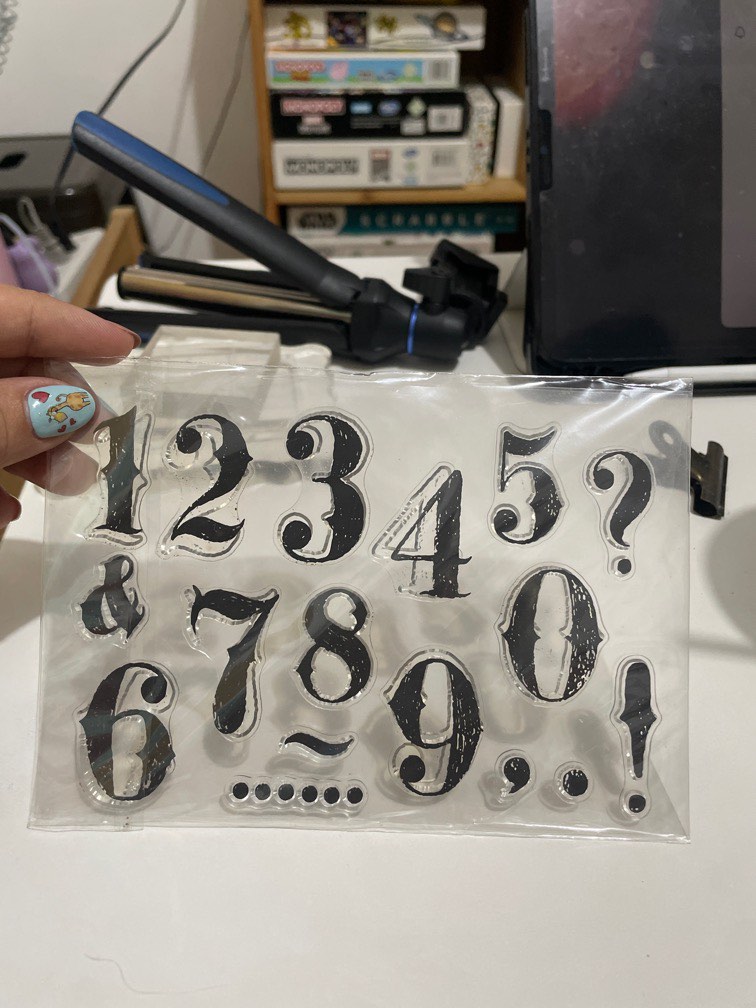 Clear Transparent Stamps (Numbers), Hobbies & Toys, Stationary & Craft ...