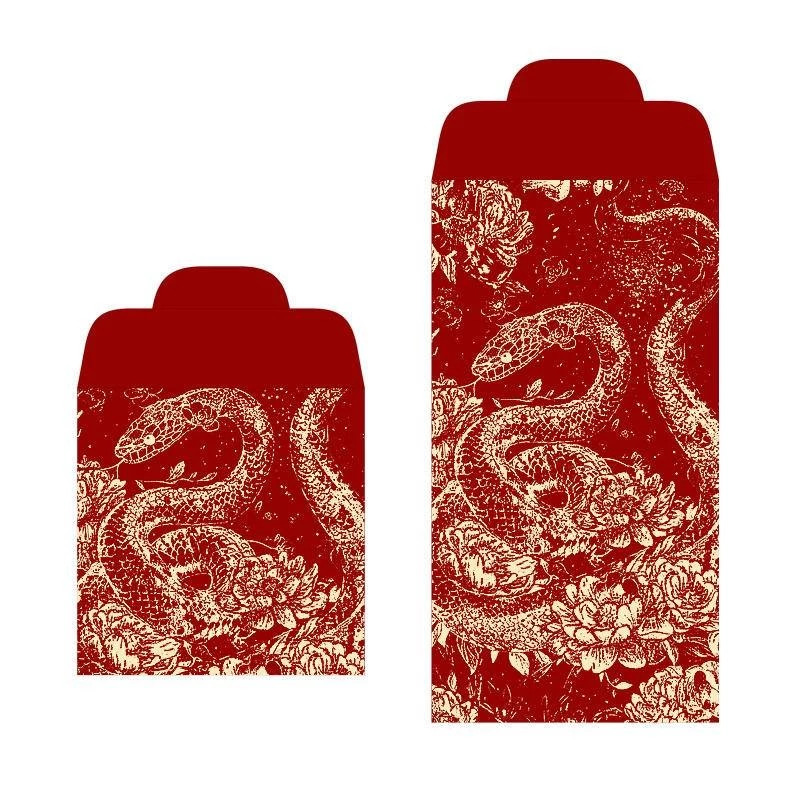 Cny 2025 Angpow Snake Red Packet Angpau Chinese New Year Custom Angpao ...