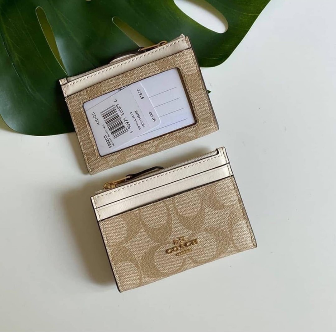 Coach Mini Skinny ID Case In Signature Canvas, Women's Fashion, Bags ...