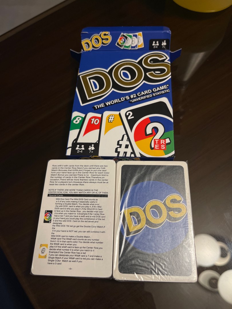 DOS playing card game (from makers of UNO), Hobbies & Toys, Toys ...