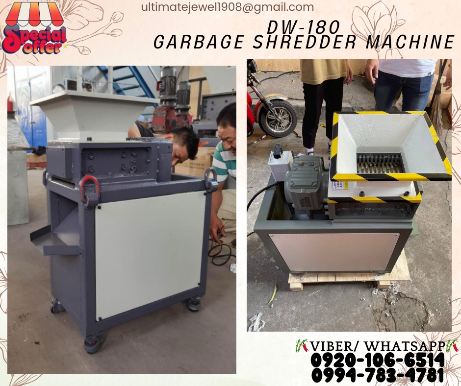DW-180 HEAVY-DUTY GABAGE SHREDDER MACHINE - GOOD QUALITY, Commercial ...