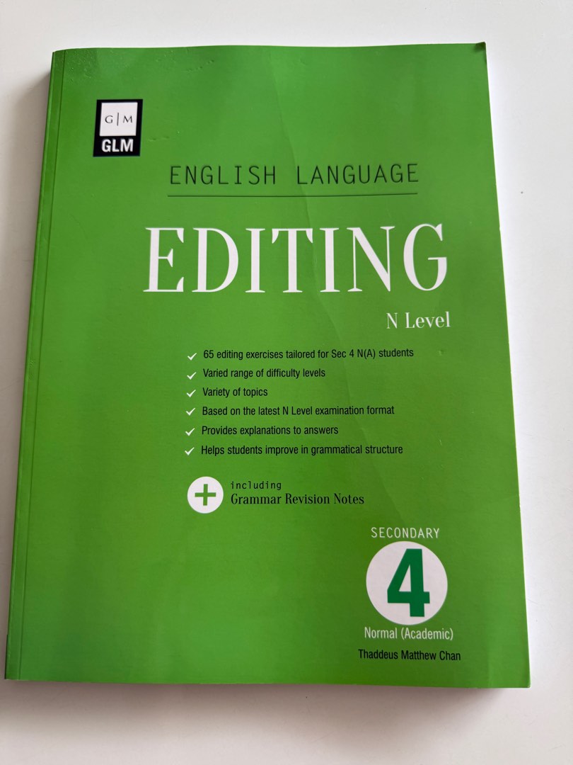 English language | Editing book | Secondary 4 Normal (Academic) | N lvl ...