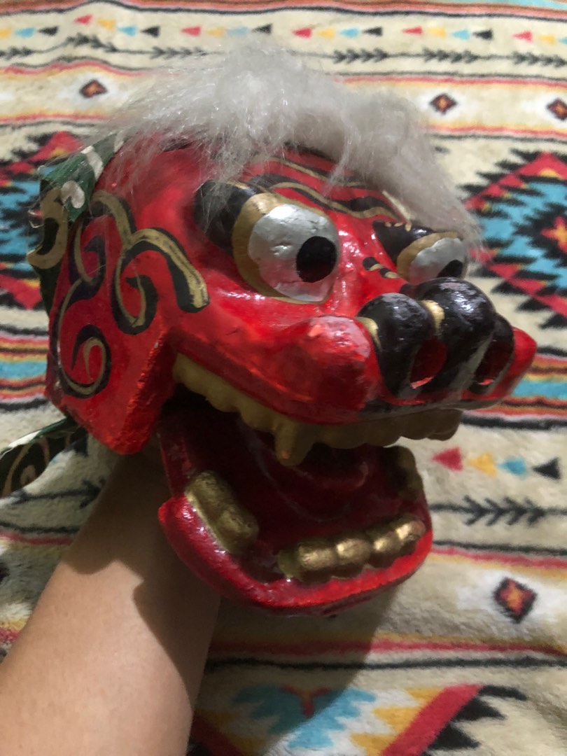 Foo dog head wooden puppet, Hobbies & Toys, Memorabilia & Collectibles ...