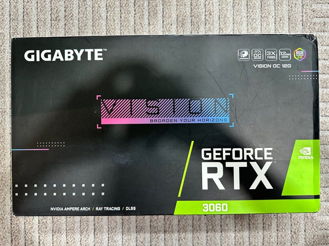 GIGABYTE RTX 3060 VISION OC 12GB GDDR6, Computers & Tech, Parts ...