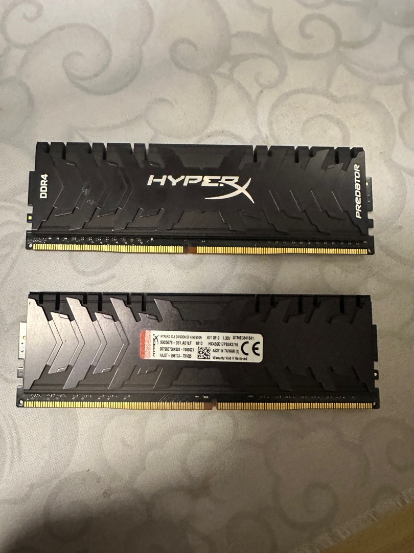 Hyper X 2x8Gb ddr4 ram stick 16gb 3200mhz predator, Computers & Tech ...