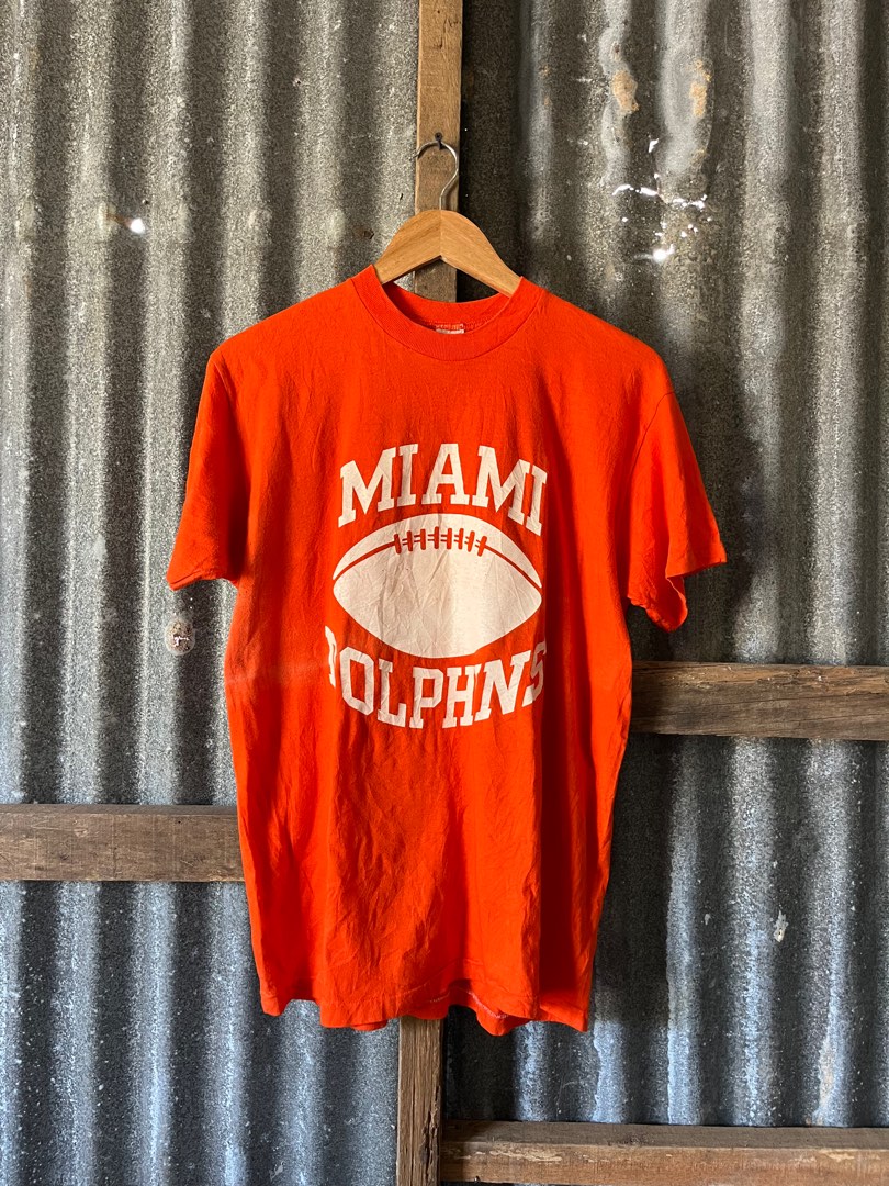 L | 70s Vintage Miami Dolphins | Siluet & Worn Look, Men's Fashion ...