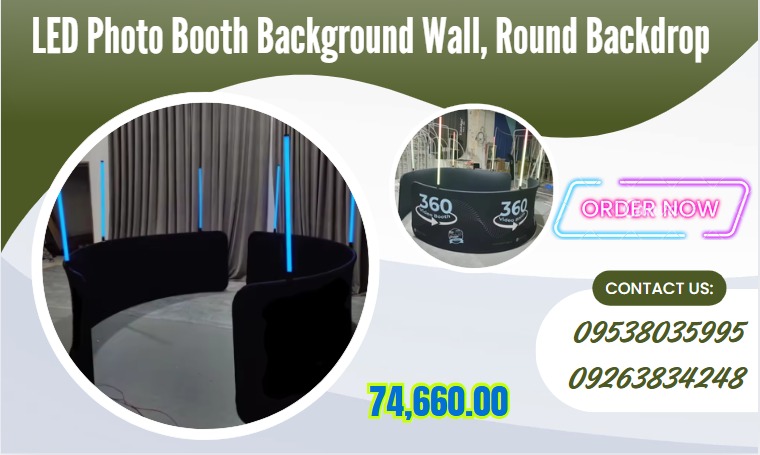 LED Photo Booth Background Wall, Round Backdrop, Everything Else ...