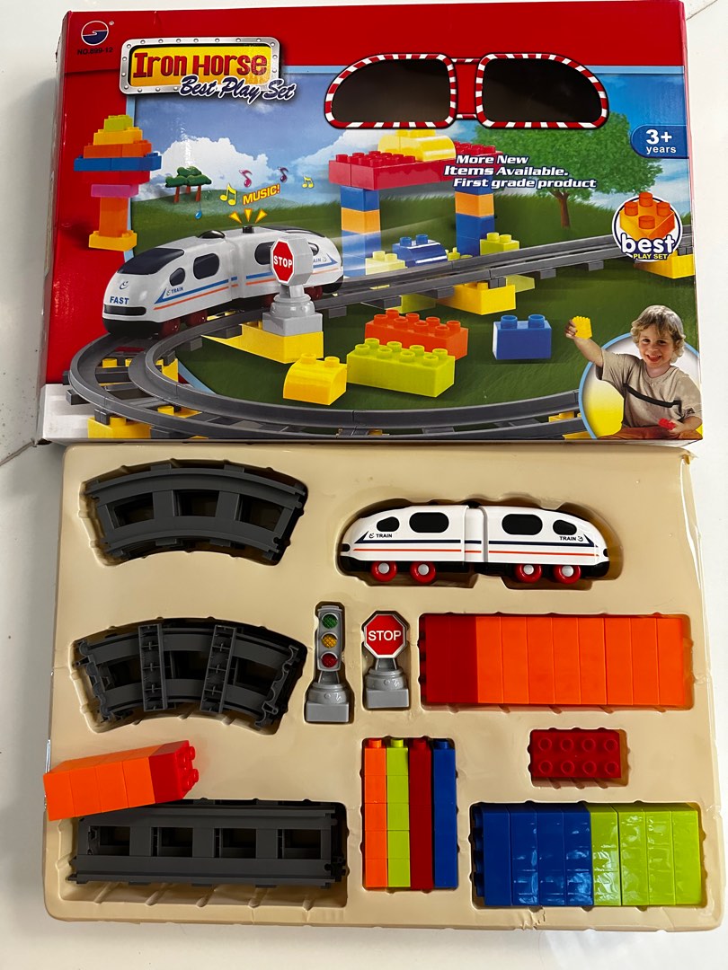 Mainan anak kereta dan lego bisa jalan train set anak, Toys ...