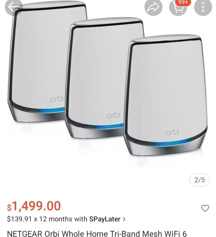 Netgear orbi ax6000 and 2 satellites wifi mesh router, Computers & Tech ...