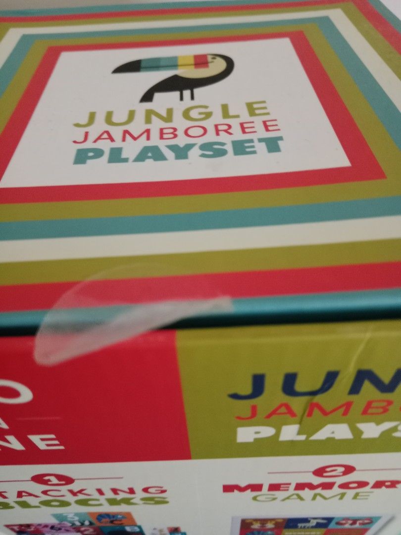 New , two in one jungle jamboree playset, Montessori, building blocks ...