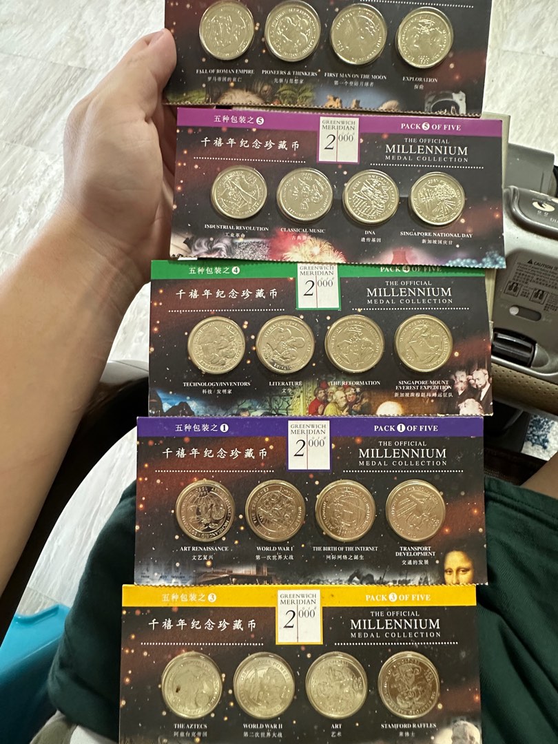Official Millennium Medal Collection: all 5 packs!, Hobbies & Toys ...