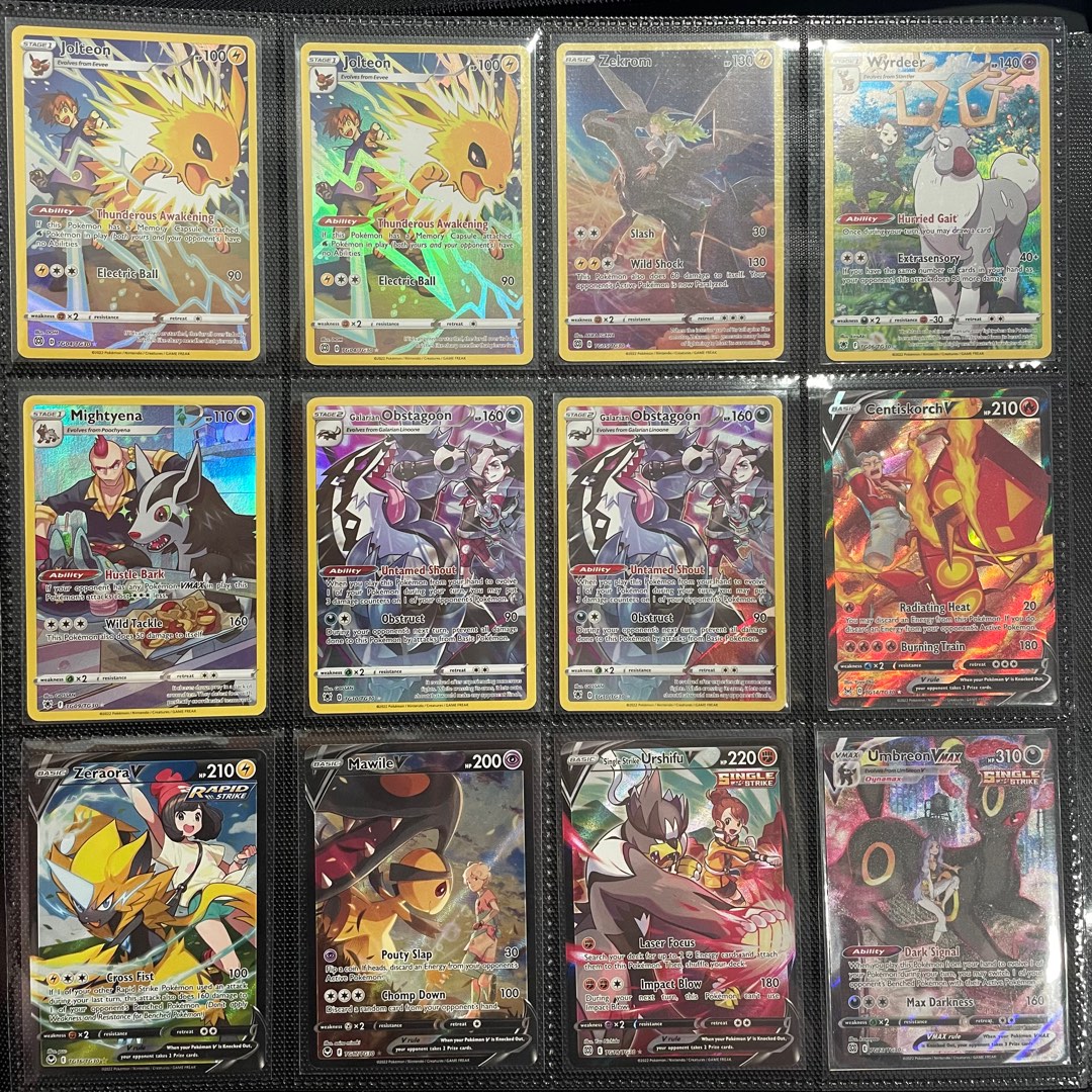 Pokemon TCG-Trainer Gallery-Jolteon/Zekrom/Wyrdeer/Mightyena/Galarian ...