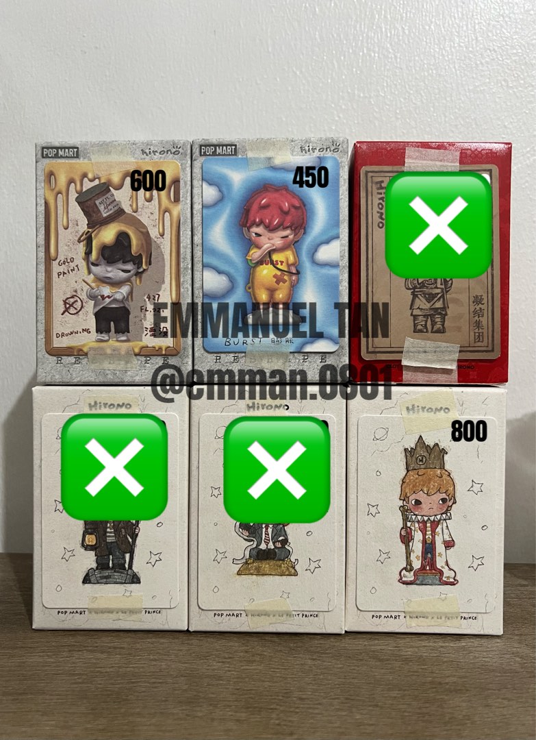 POP MART HIRONO (THE KING, DROWNING, BURST), Hobbies & Toys, Toys ...