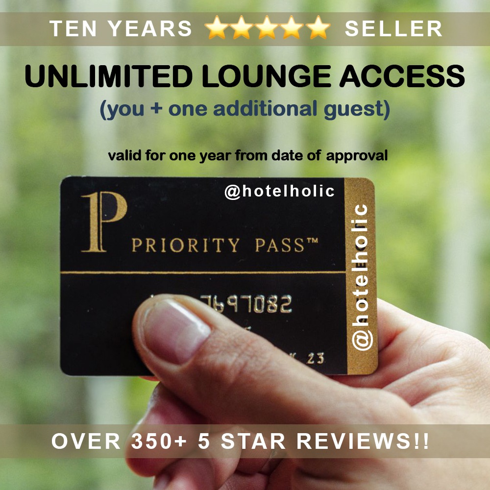 PRIORITY PASS UNLIMITED Airport Lounge Access for Cardholder + 1 Guest ...