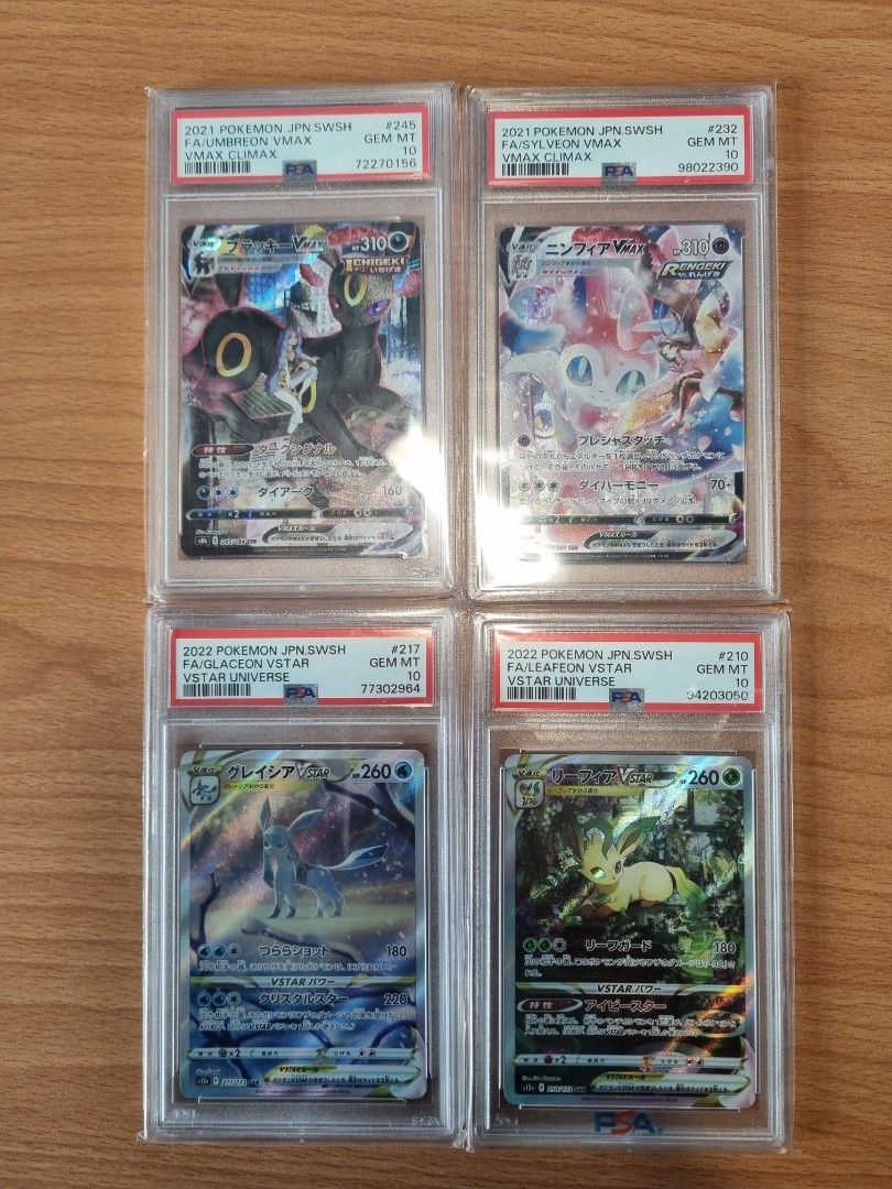 [PSA 10] Pokemon Eeveelution Umbreon Sylveon Glaceon Leafeon VMAX ...