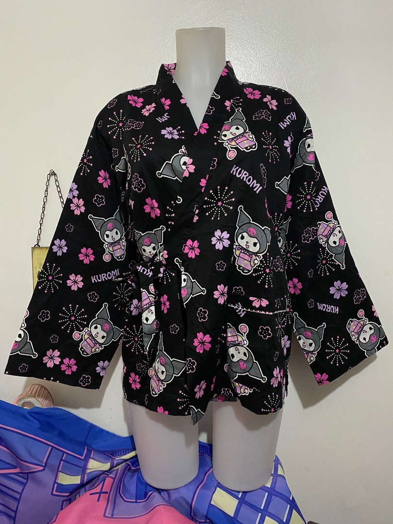 Rarest Kuromi Sanrio original kimono robe y2k alt grunge goth babydoll ...