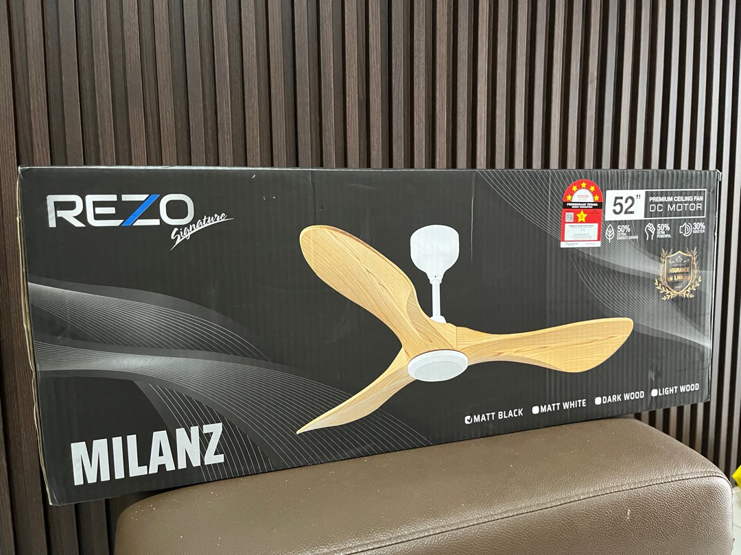 Rezo signature fan Milanz, Furniture & Home Living, Lighting & Fans ...