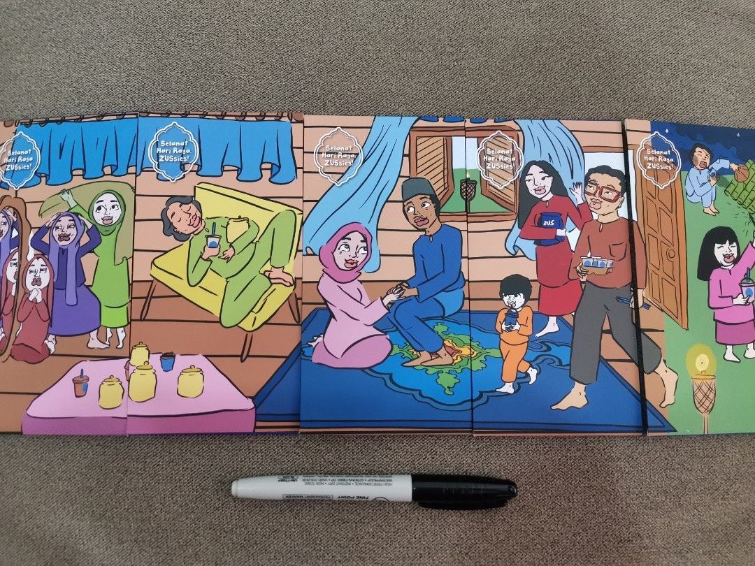 Sampul Duit Raya SDR ZUS Coffee 2024 5 pcs in 1 Set (rubbery texture ...