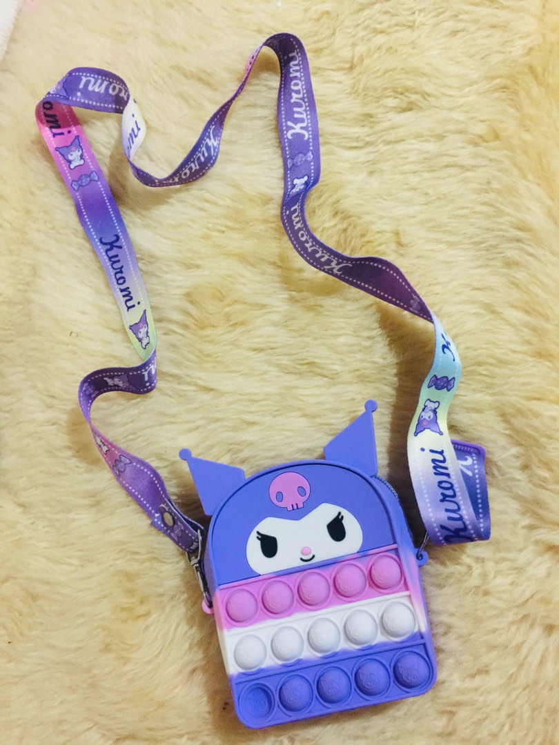 SANRIO Kuromi pop it sling bag, Babies & Kids, Going Out, Carriers ...