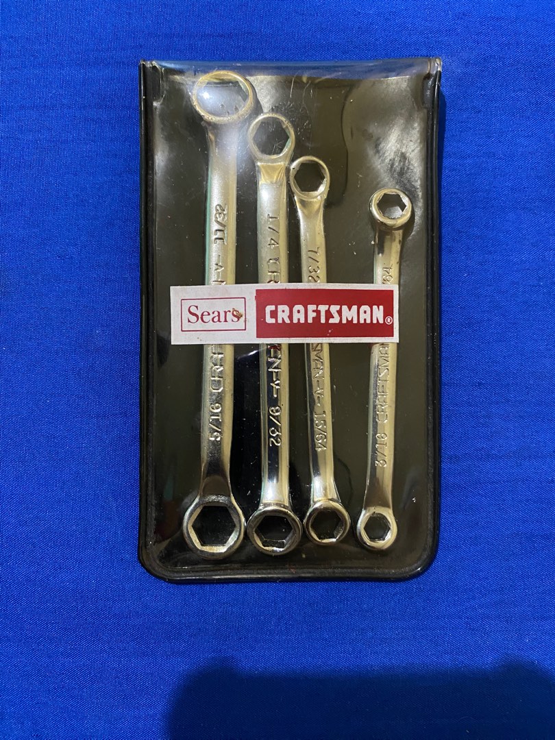 Sears Craftsman 4-piece Midget Box End Wrench Set, Furniture & Home ...