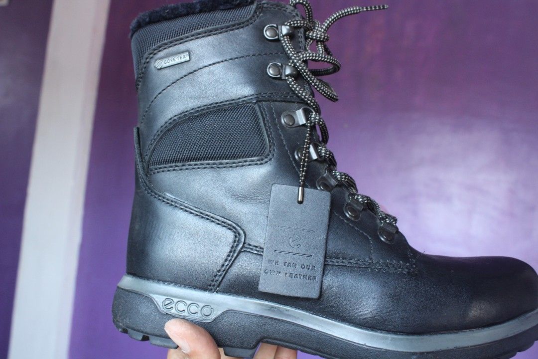 Sepatu boot high" Ecco". Upper kulit tapak kokoh barang masih mulus ...