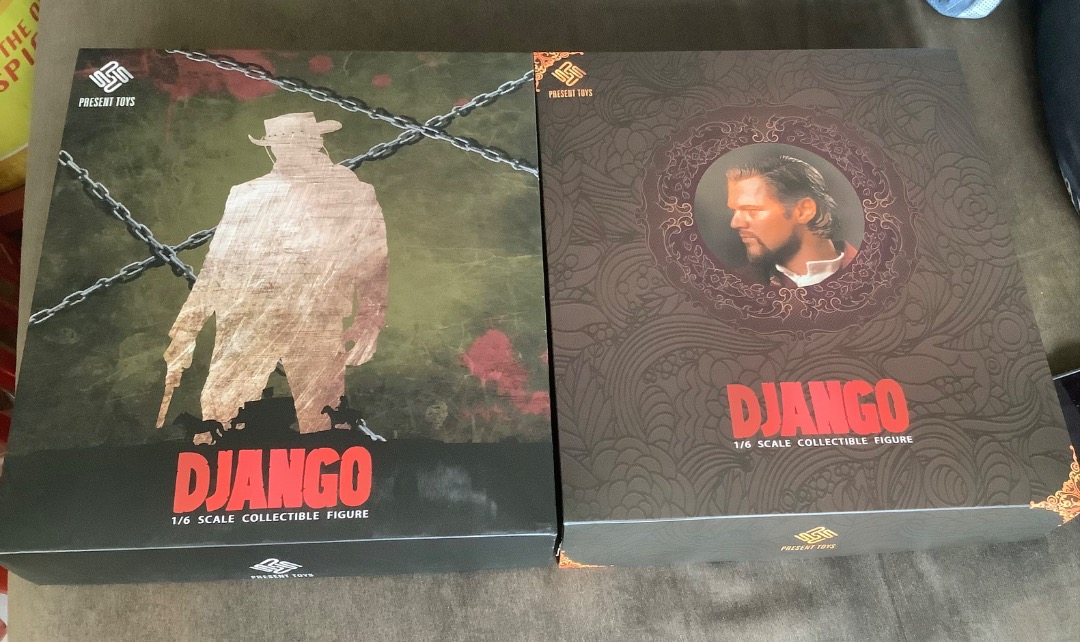 Set of 2 present toys 1/6 DJANGO UNCHAINED Jamie Foxx & Leonardo ...