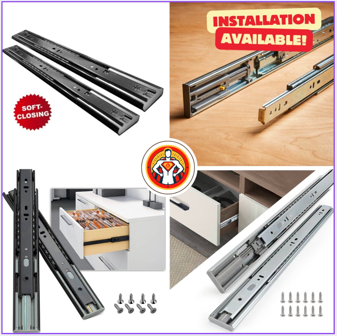 Soft close draw slides | soft close drawer rail slides |Drawer Slide ...