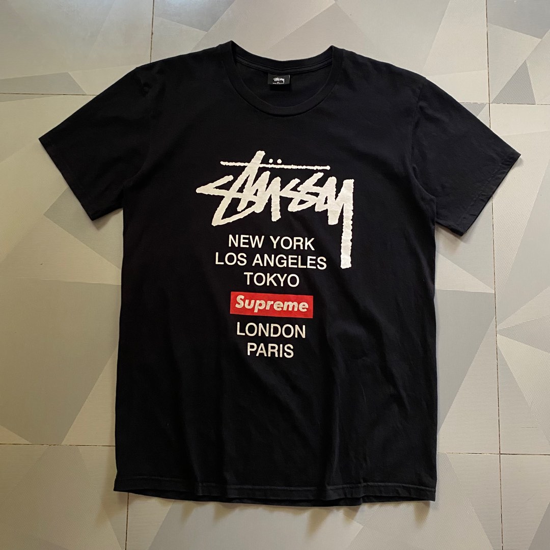 Stussy x Supreme, Men's Fashion, Tops & Sets, Tshirts & Polo Shirts on ...