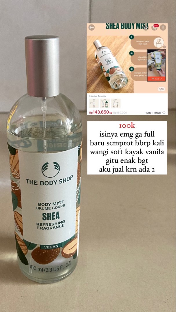 The Body Shop Body Mist, Kesehatan & Kecantikan, Parfum, Kuku & Lainnya ...