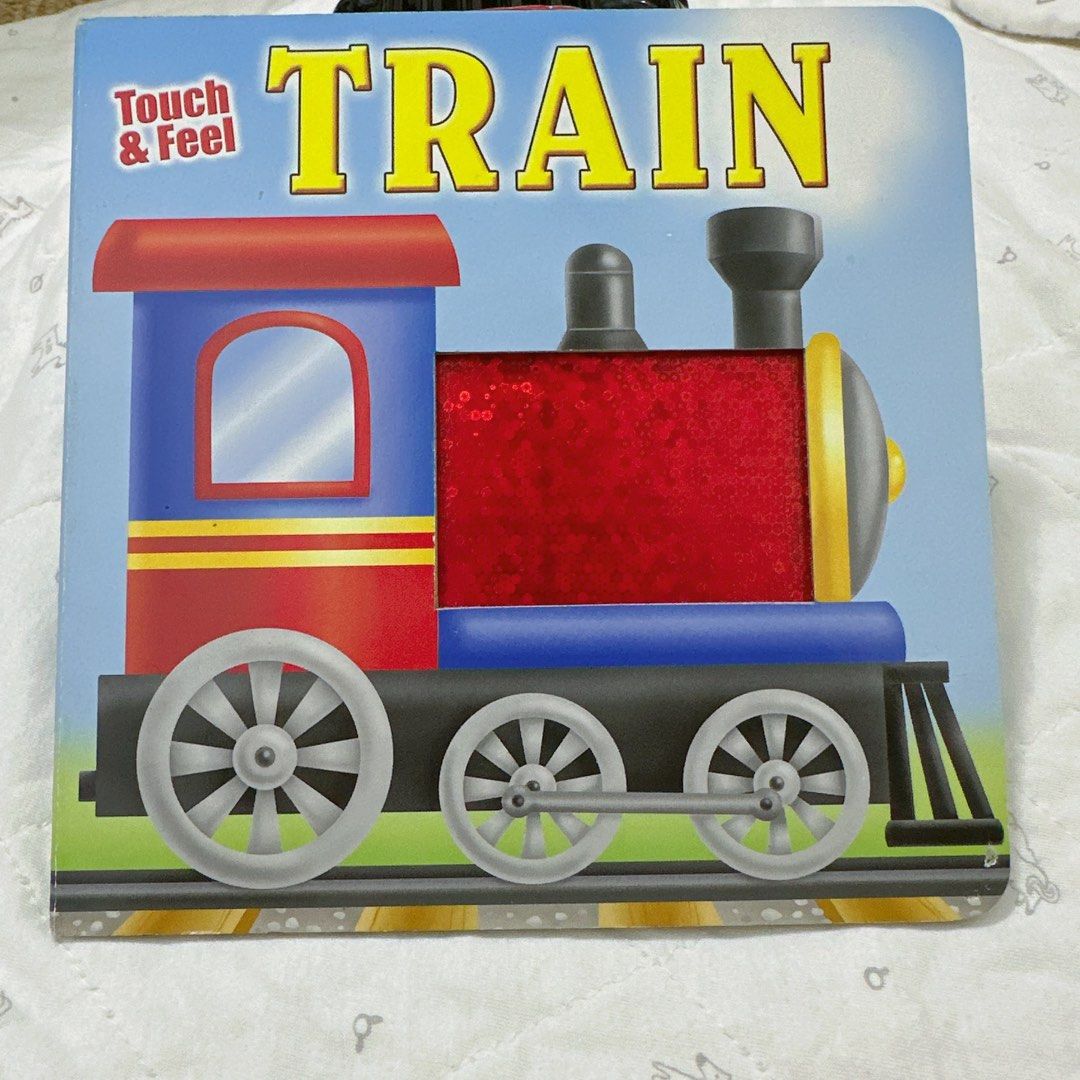 Touch & feel train book, Babies & Kids, Infant Playtime on Carousell