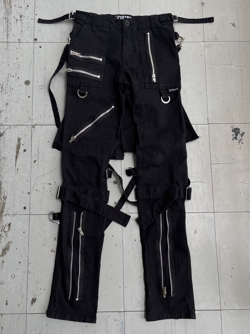 TRIPP NYC BONDAGE PANTS (GOTH, GOTHIC, EMO, PUNK GRUNGE ALT, HARAJUKU ...