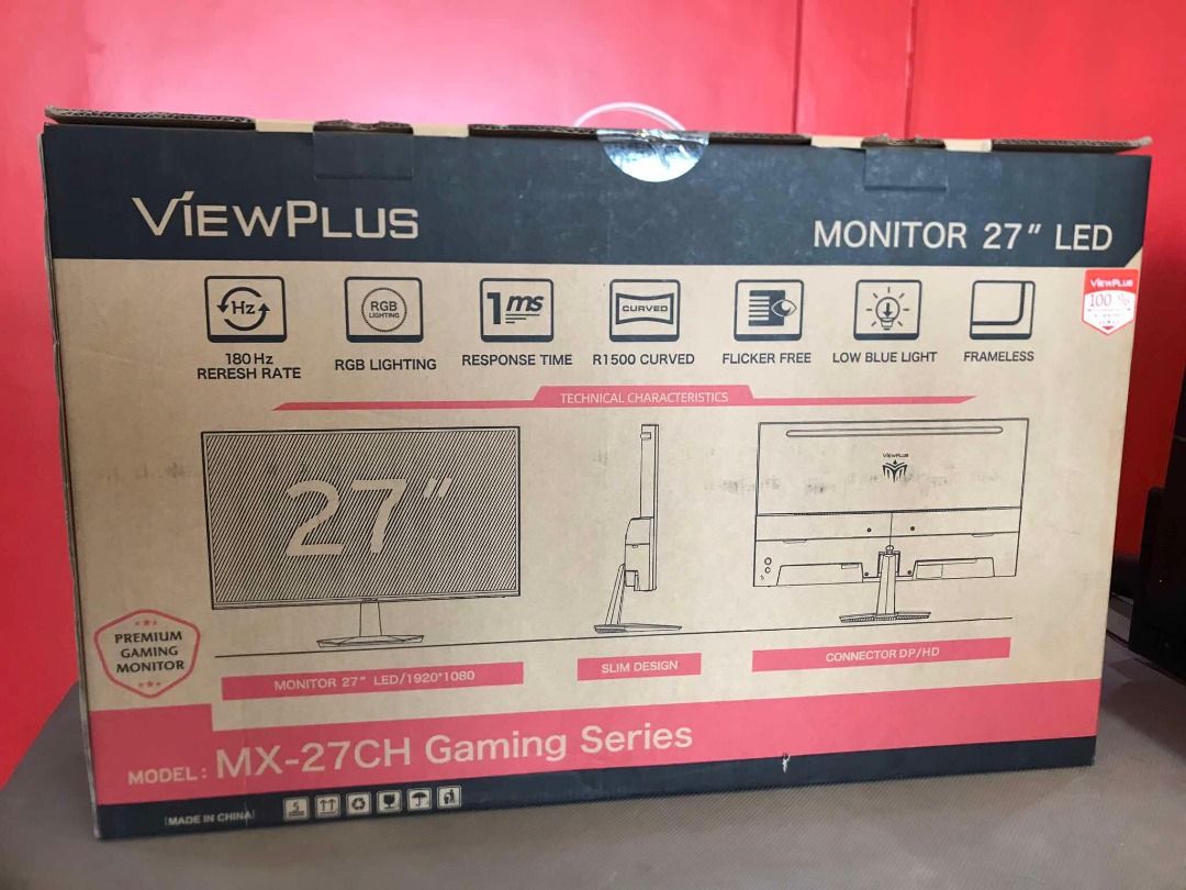 🆕Viewplus 27" 165Hz Curve FHD Frameless RGB Gaming Monitor MX-27CH ...