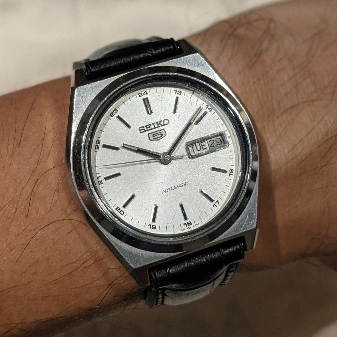 Vintage Seiko 5 Cal 7009 Ref 876A - Made in Japan, Fesyen Pria, Jam ...