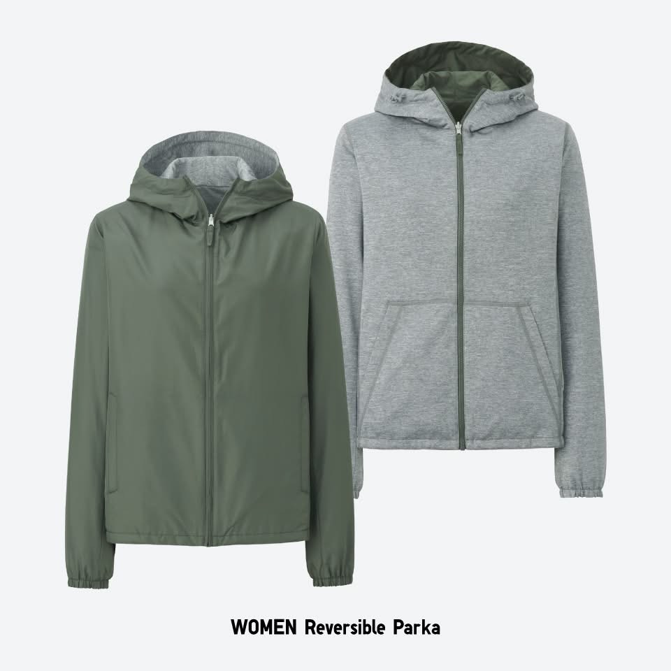 Women's Uniqlo Reversible Parka Jacket, Women's Fashion, Coats, Jackets ...