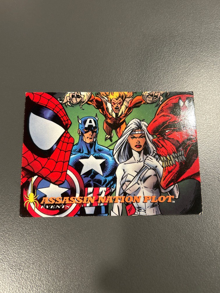 #140 ASSASSIN NATION PLOT 1994 Fleer Marvel Amazing Spider-Man SABRETOOTH CAP, Hobbies & Toys ...