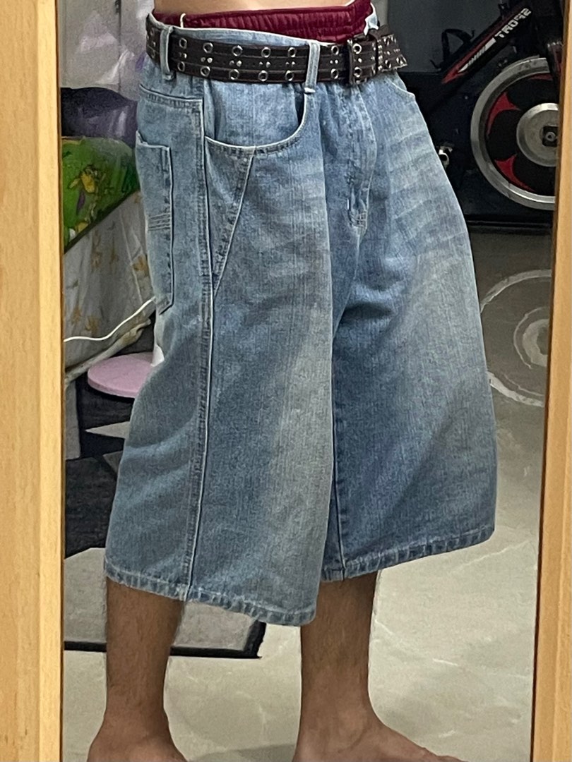 BAGGY LONG JORTS, Men's Fashion, Bottoms, Shorts on Carousell
