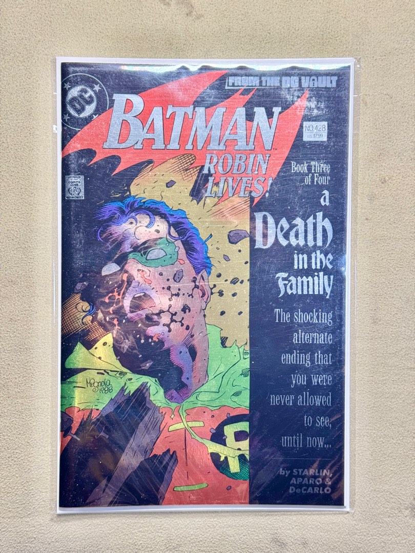 batman 428 robin lives mike mignola foil variant dc comics, Hobbies ...