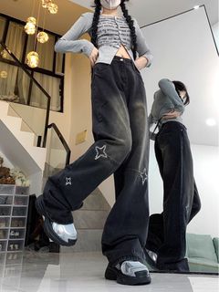 La Lune Bat Wings Jeans, Women's Fashion, Bottoms, Jeans & Leggings on ...