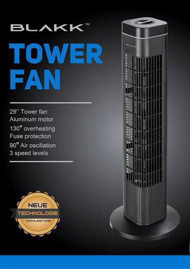 Blakk Tower Fan, Furniture & Home Living, Lighting & Fans, Fans on ...