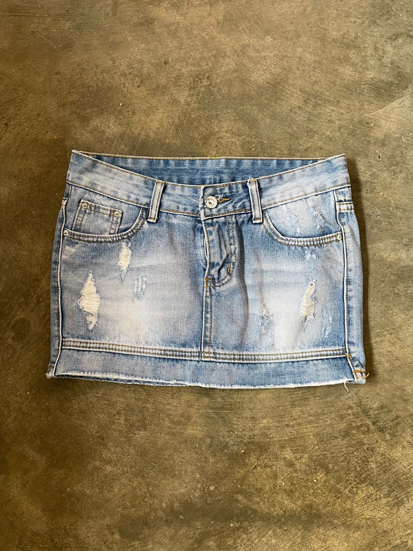 Blue Aesthetic Mini Skirt, Women's Fashion, Bottoms, Skirts on Carousell