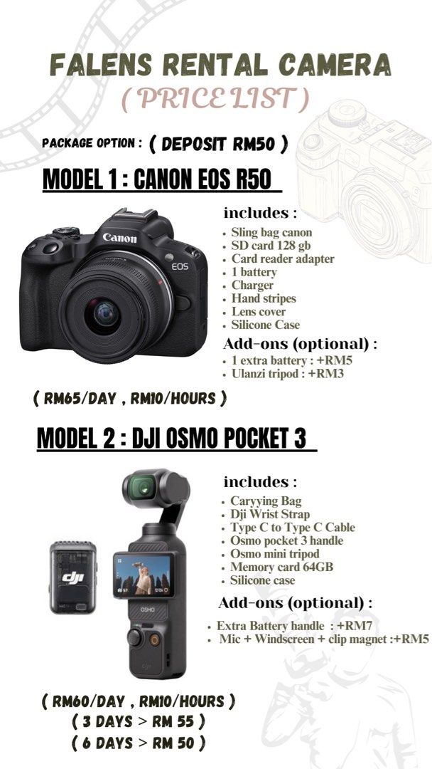 CANON EOS R50 (FOR RENT) SELANGOR / JOHOR, Photography, Cameras on Carousell