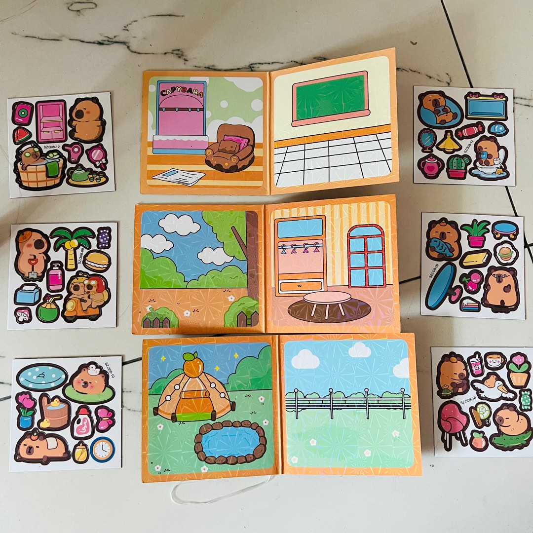 Capybara kids fridge magnet learning play book, Babies & Kids, Infant ...