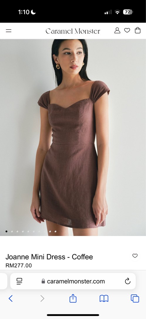 Caramel Monster Joanne mini dress, Women's Fashion, Dresses & Sets ...