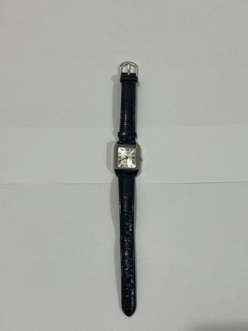 Casio Original LTP-V007L-1B 7B1 Jam Tangan Unisex Kulit Huruf / Angka ...