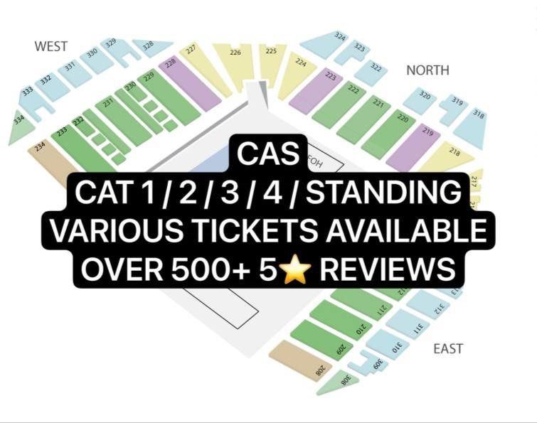 Cigarettes After Sex CAS Cat 1 / 2 / 3 / 4 / Standing Concert Tickets ...