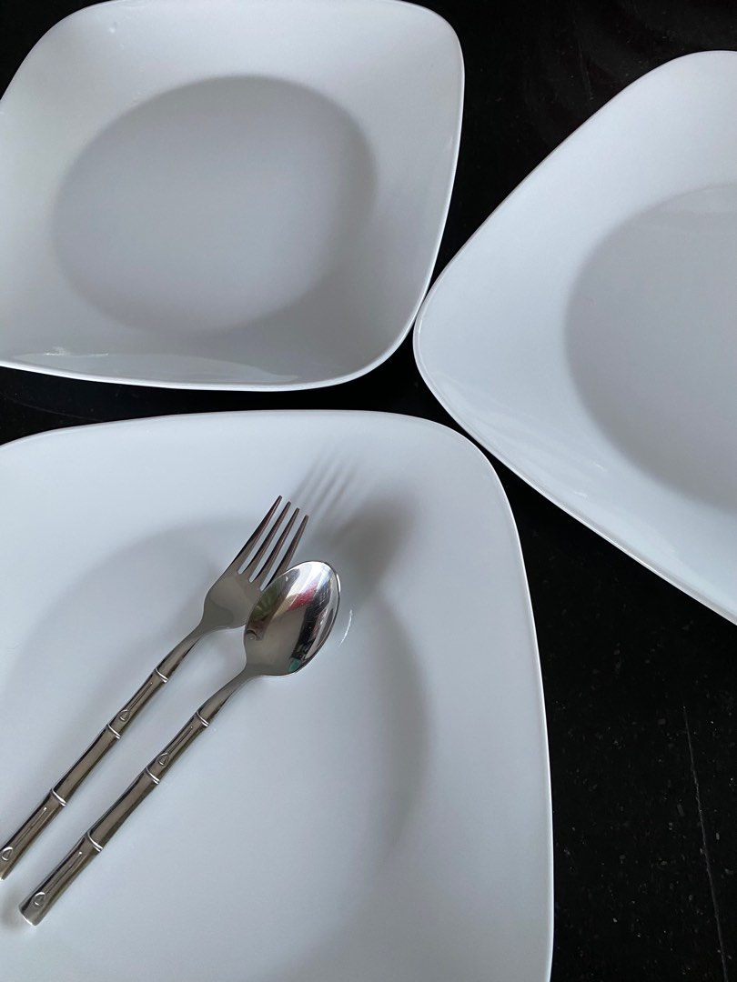 Corelle 3-Piece Plate Set in Winter Frost White, Furniture & Home Living, Kitchenware ...