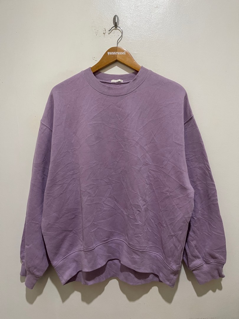 GU Uniqlo Crew Neck Boxy Oversized Sweater, Women's Fashion, Tops ...