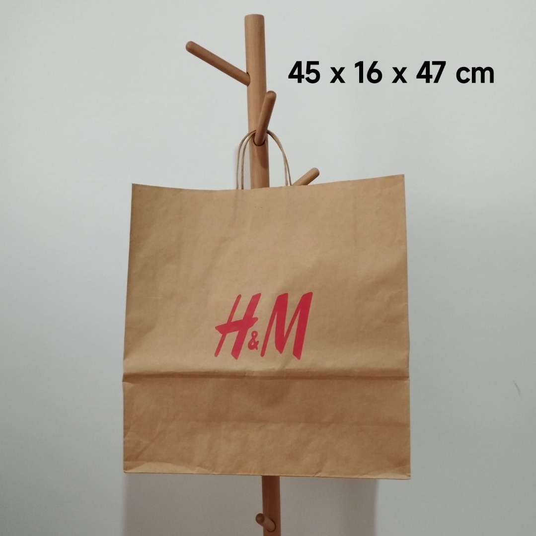H&M Paper Bag XL, Fesyen Wanita, Tas & Dompet di Carousell