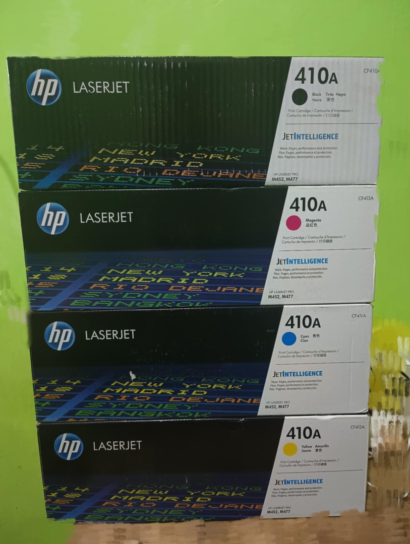 HP 410A Original Toner Cartridges Black, Cyan, Yellow, Magenta ...