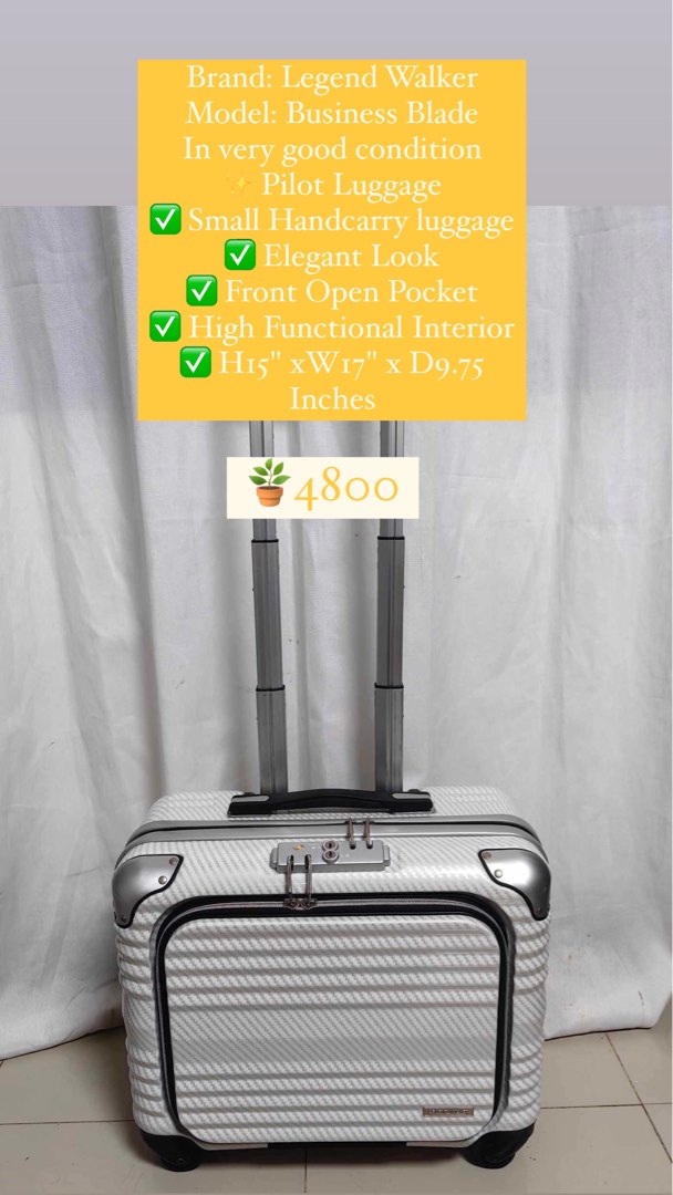 Legend Walker small pilot luggage, Hobbies & Toys, Travel, Luggage on ...